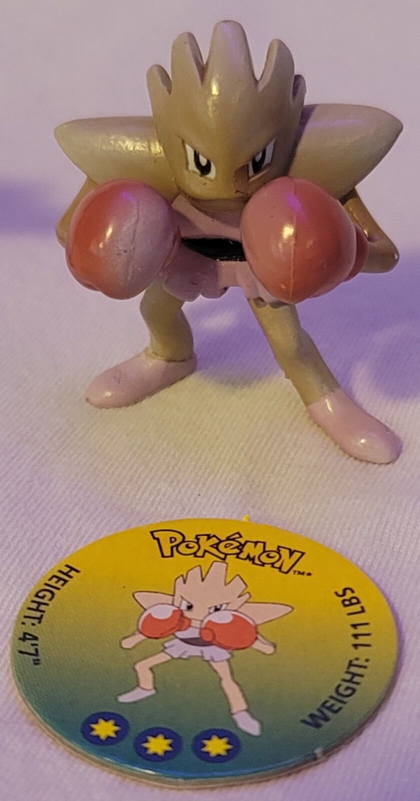 Pokemon Hitmonlee Hitmonchan TOMY Mini Figure Toy 💥Official w/ Pog ...