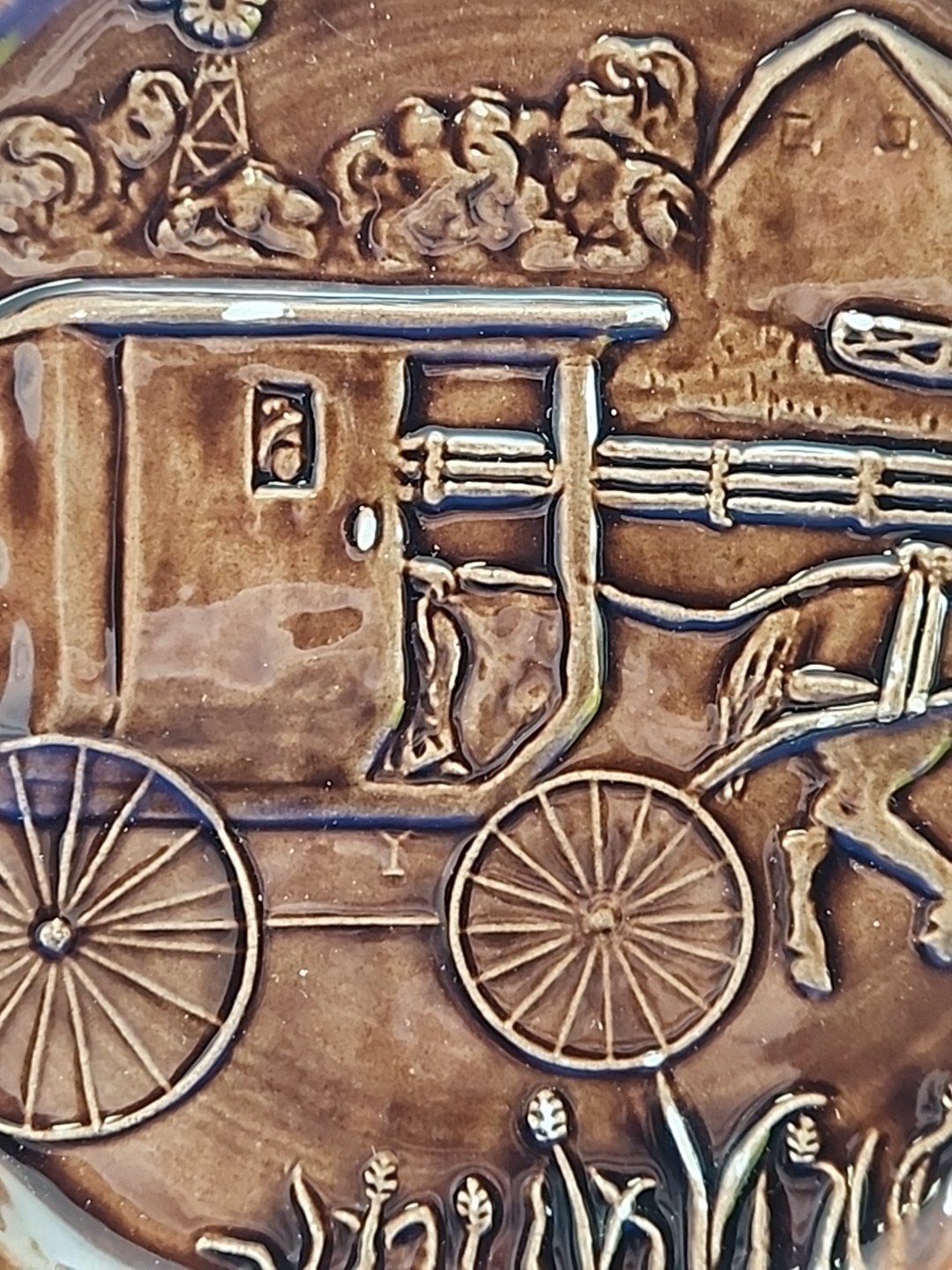 Judy Sutcliffe Greentree Pottery Heritage Plate Kalona Iowa Amish 1972 ...