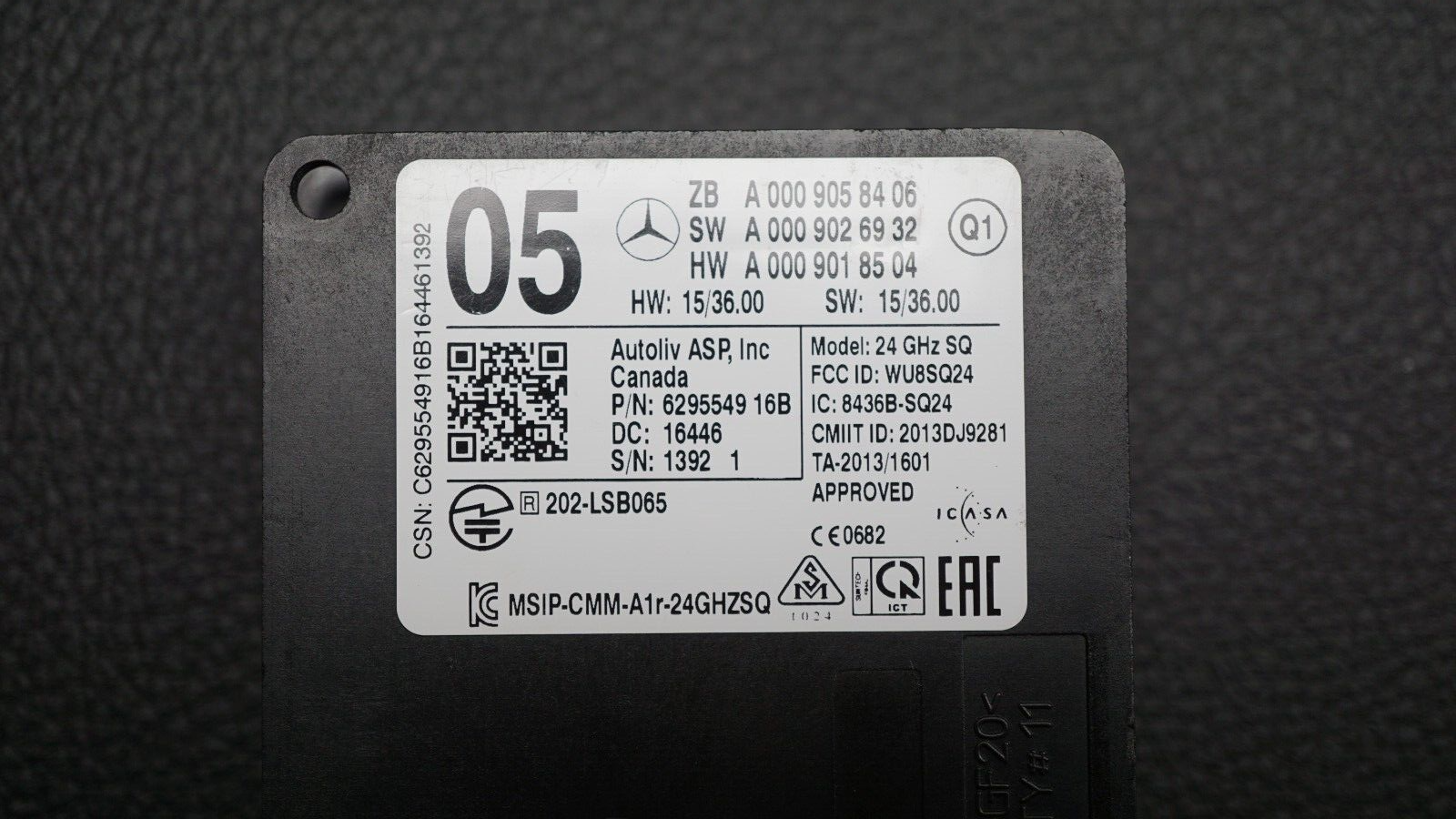 OEM MERCEDES BENZ COLLISION WARNING SYSTEM RADAR SENSOR DISTRONIC ...