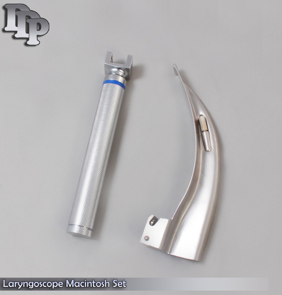 LARYNGOSCOPE SMALL HANDLE AA + MACINTOSH BLADE #4 ENT INTUBATION ...