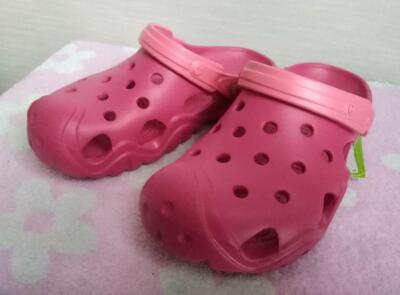 Crocs Kids Swiftwater Clogs US Shoes Size J3 Raspberry/Coral | eBay