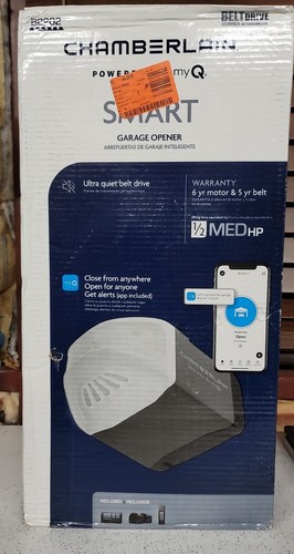 CHAMBERLAIN B2202 Smart Wi Fi Enabled Belt Drive Garage Door Opener/myQ ...