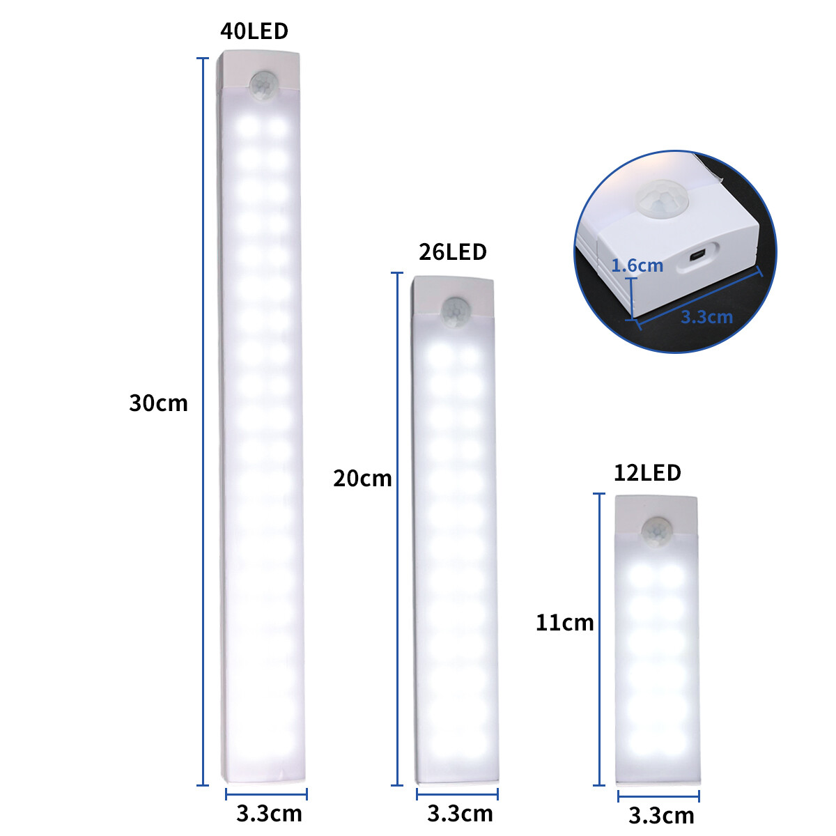 Rechargeable LED Work Lights & Flashlights Wireless Motion Sensor LED ...