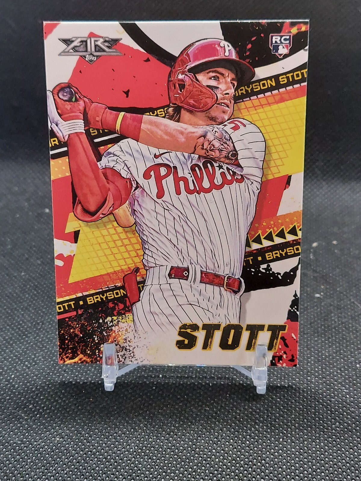 2022 Topps Fire Bryson Stott Rookie Card #76 Philadelphia Phillies | eBay
