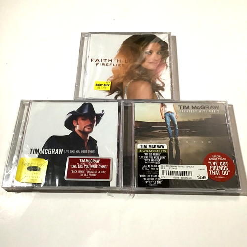 Tim McGraw Faith Hill CD Lot: Greatest Hits 2 Live Like You Were Dying ...