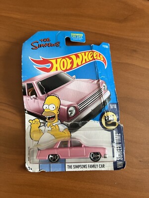 Hot Wheels THE SIMPSONS FAMILY CAR pink Sedan 73 Plymouth Valiant HW ...