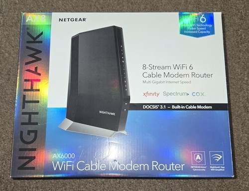 Netgear AX6000 Nighthawk AX8 | Cable Modem With Built-in WiFi 6 Router ...