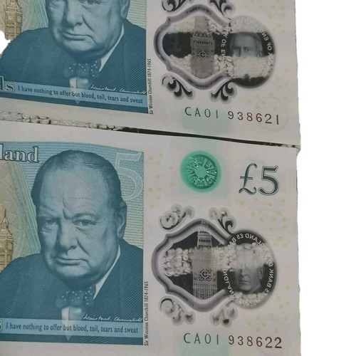 New £5 Note X2 King Charles CA01 Low Serial Number Rare consecutive ...