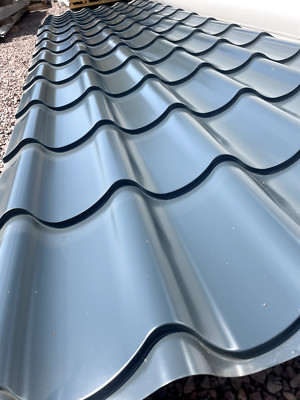polyester coated anthracite grey tile effect roofing sheets £3.50 + vat ...