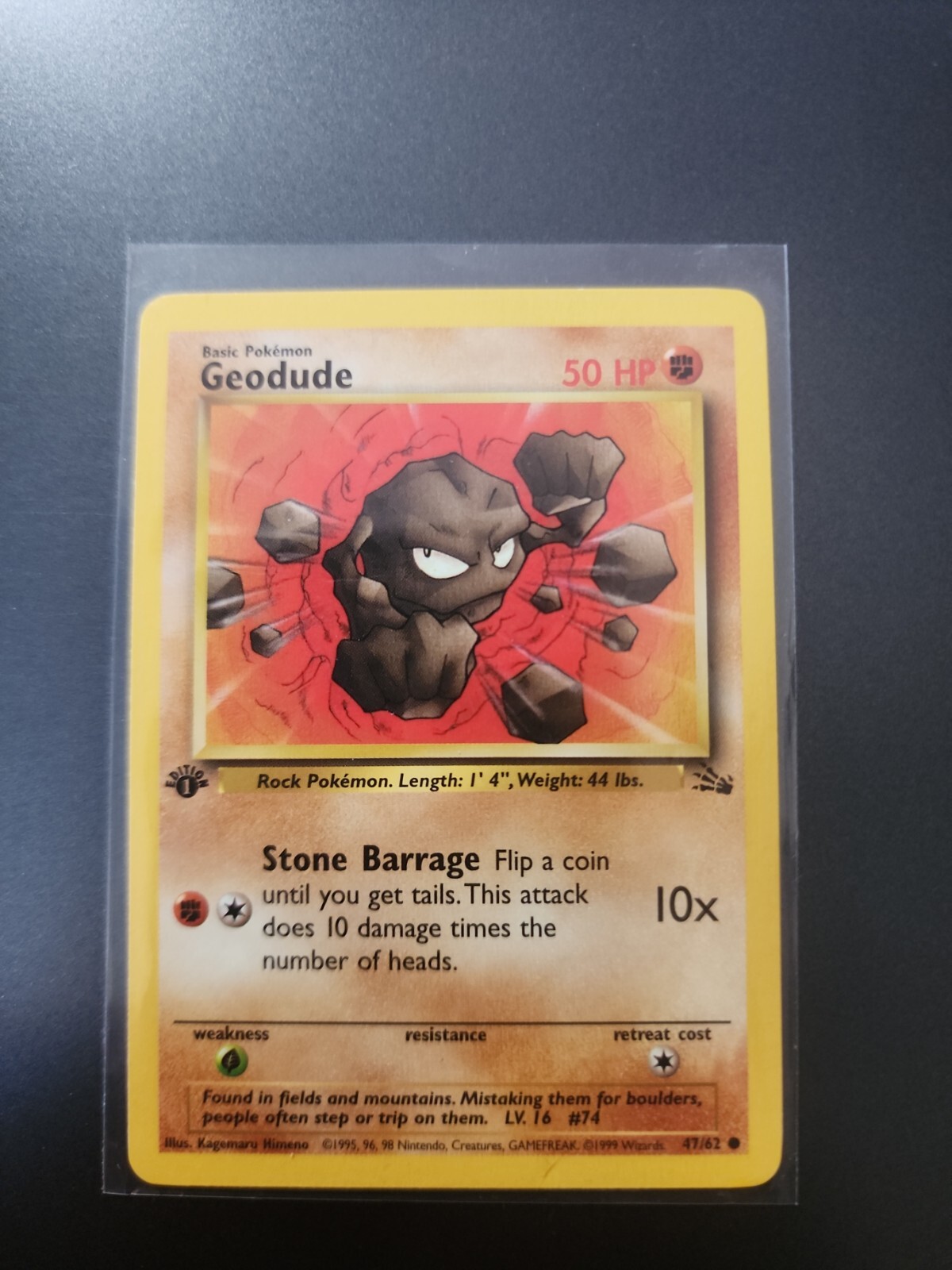 Pokémon TCG Geodude Fossil 47 Regular 1st Edition Common | eBay