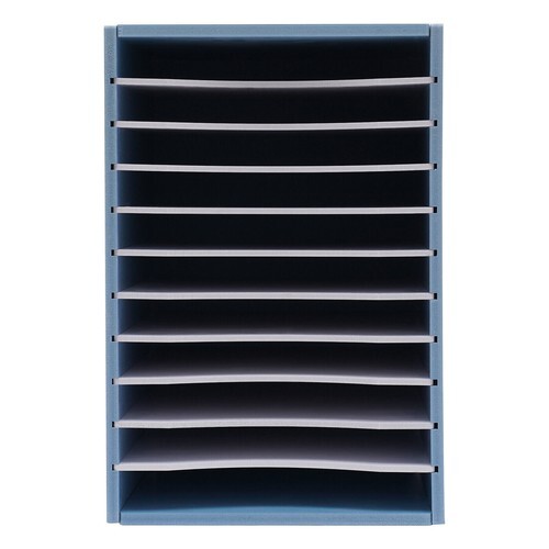 11 Tier Office Home Paper File Holder Document Storage Rack Desktop ...