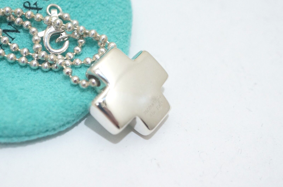 Tiffany & Co. Sterling Silver Roman Cross Pendant Necklace 16" | eBay