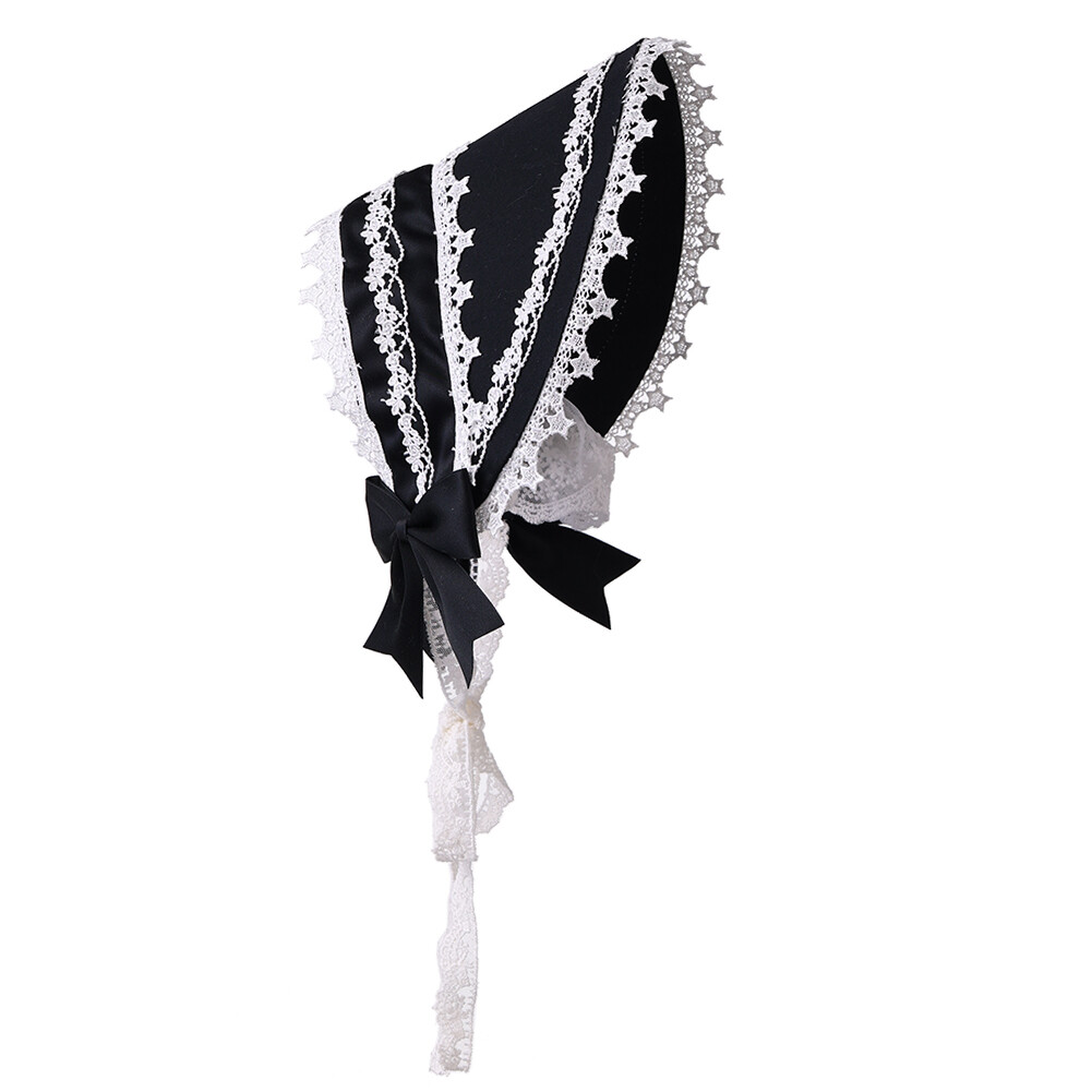 Women Gothic Bonnet Victorian Bonnet Halloween Half Bonnet for Classic ...