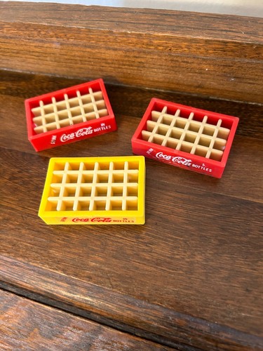 Vintage Collectible Coca Cola Three Mini Crates Racks Two Red One ...