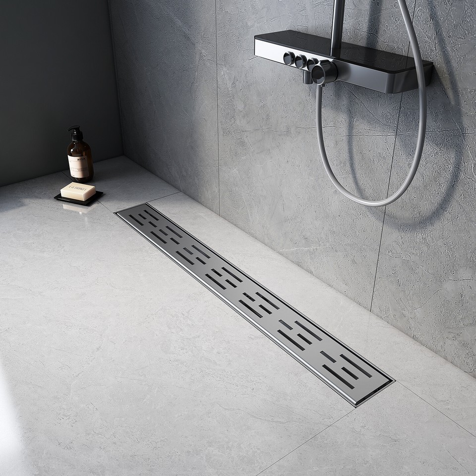 EMKE Wet Room Linear Shower Floor Drain Stainless Steel Channel Gully ...