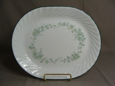 1 CORELLE 12" X 10" Serving Platter In The Callaway Pattern (Green Ivy ...