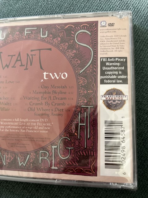 Want One by Rufus Wainwright (CD, 2003) for sale online | eBay