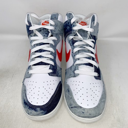Nike Dunk High 'Washed Denim' Blue Sneaker, Size 7.5 BNIB DV2181-900 | eBay