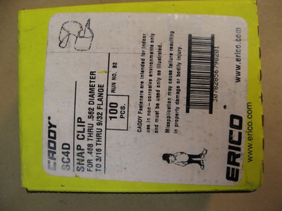 CADDY SC4D snap clips .468-.562 dia. 3/16-9/32" flange. (100 box). | eBay
