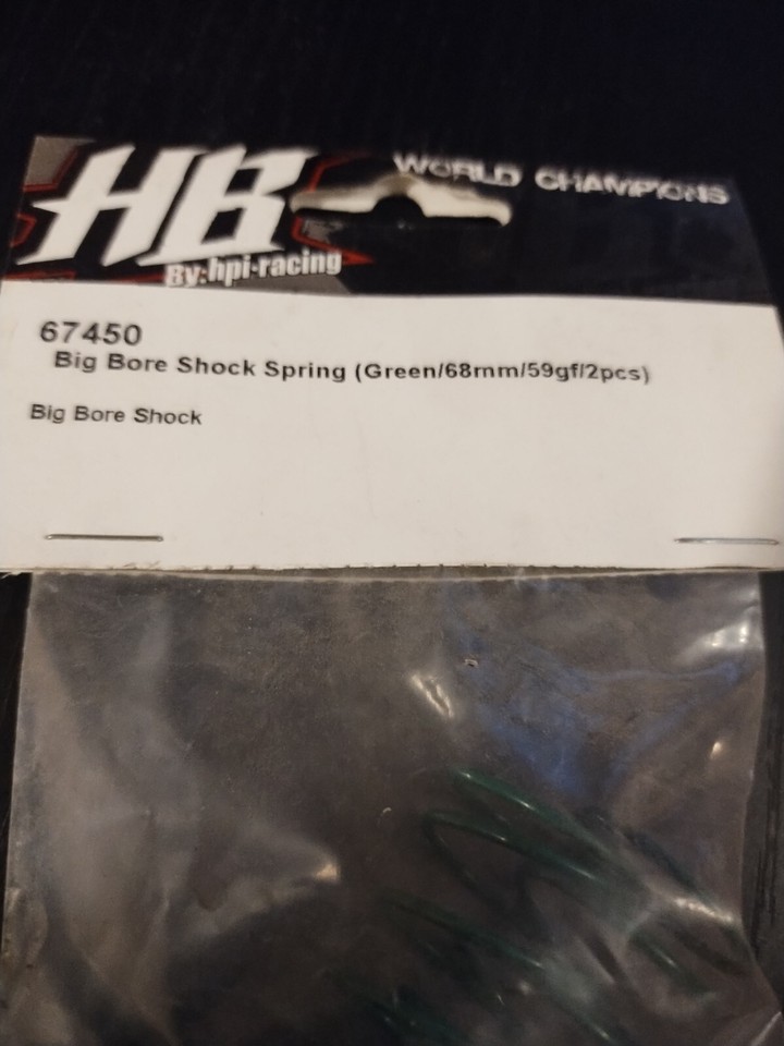 HB #67450 Big Bore Shock Spring Green (68mm/59gf) 2pcs. | eBay