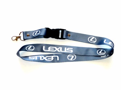 Lexus Lanyards 1" x 22" KeyChain ID Badge Cardholder Gray