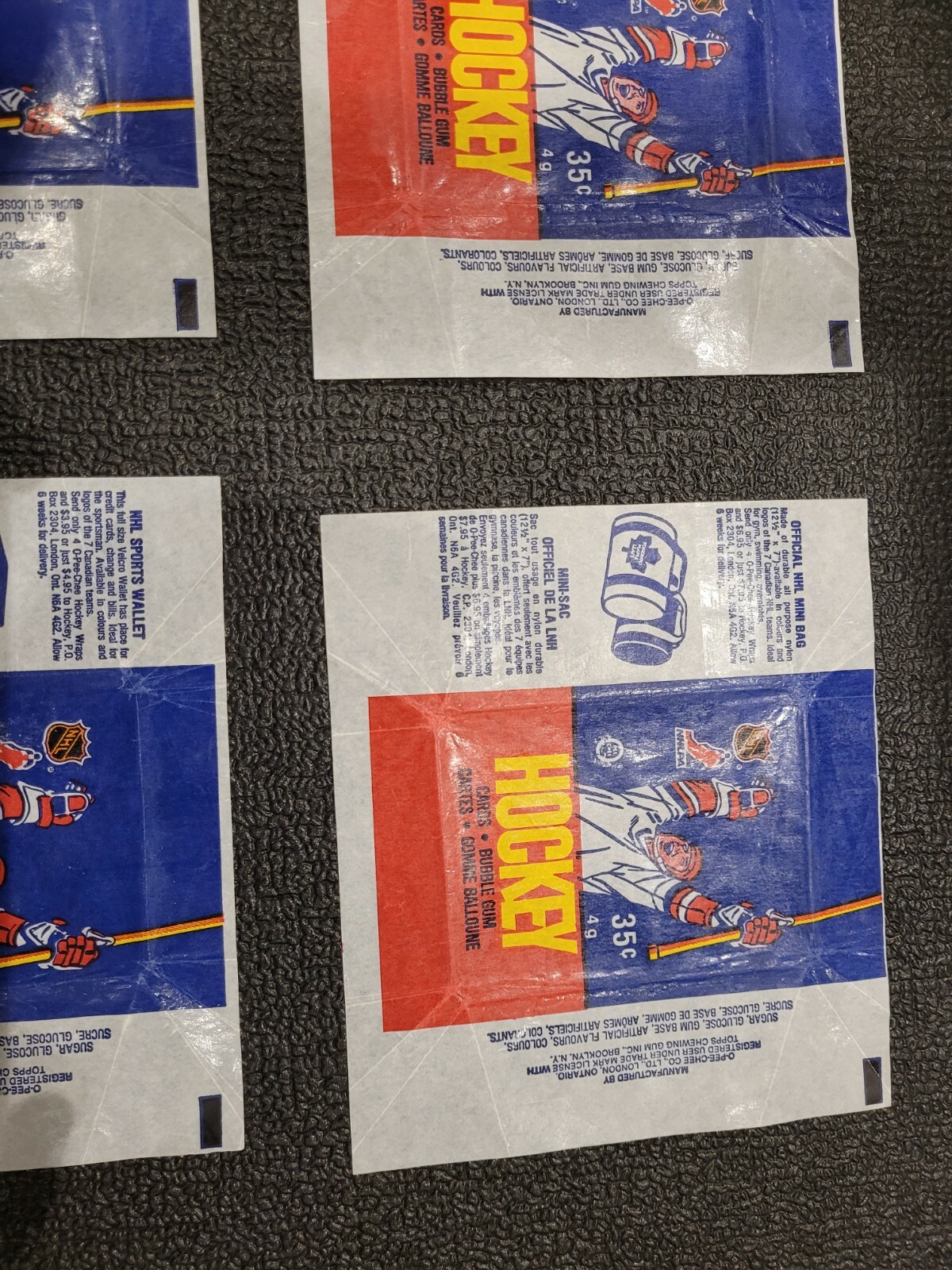 4x DIFF 1986-87 O-PEE-CHEE OPC HOCKEY WAX PACK WRAPPER LOT NO TEARS | eBay