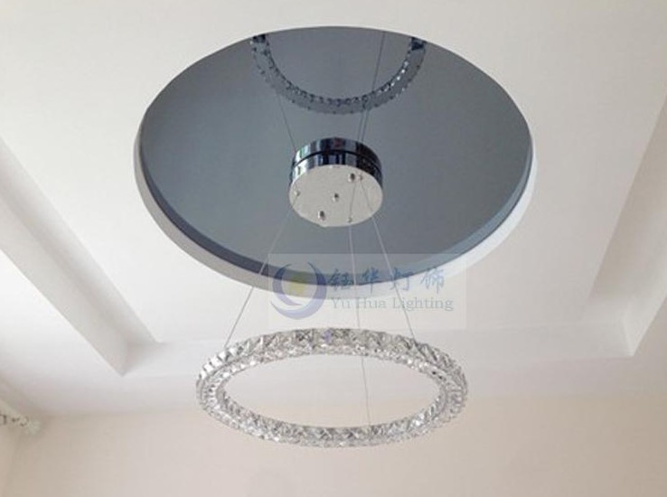 New luxury Modern LED Round Crystal Pendant Lamp Ring Ceiling L 10 | eBay