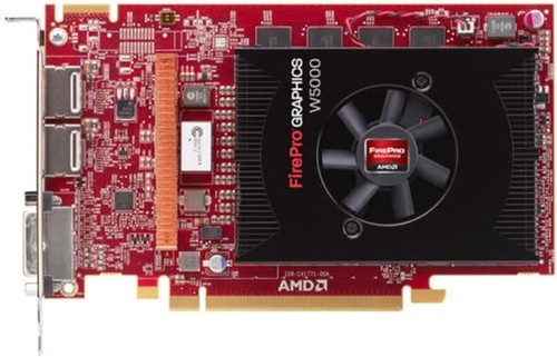 AMD FirePro W5000 2GB Graphics Card GDDR5 Dual DP DVI 256-bit PCI-E 3.0 ...
