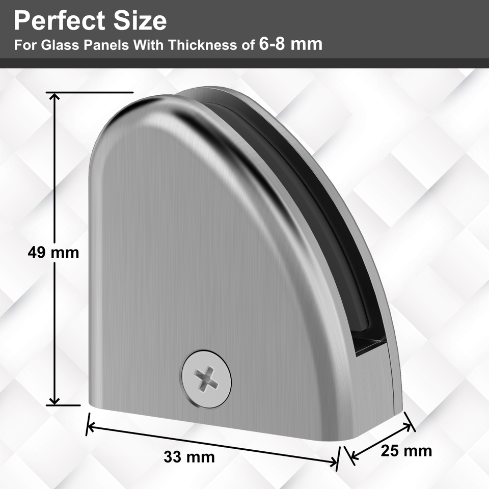 Nidda Toughened Glass Panels Stair Rake & Heavy Duty Clamps,For Stair ...
