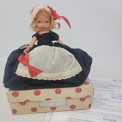 Nancy Ann Doll #173 Polly Put The Kettle On With Box And Arm Tag Black ...