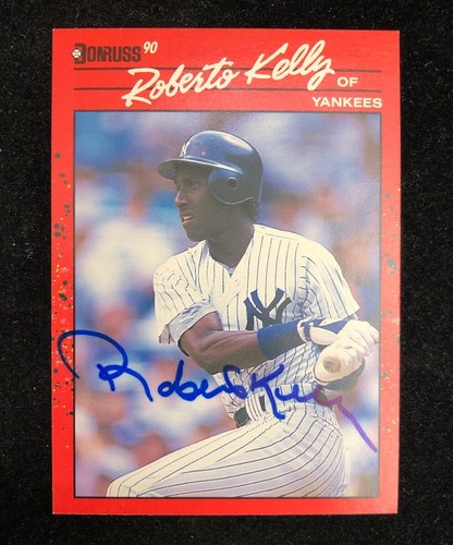 ROBERTO KELLY 1990 DONRUSS AUTOGRAPHED SIGNED AUTO BASEBALL CARD 192 ...