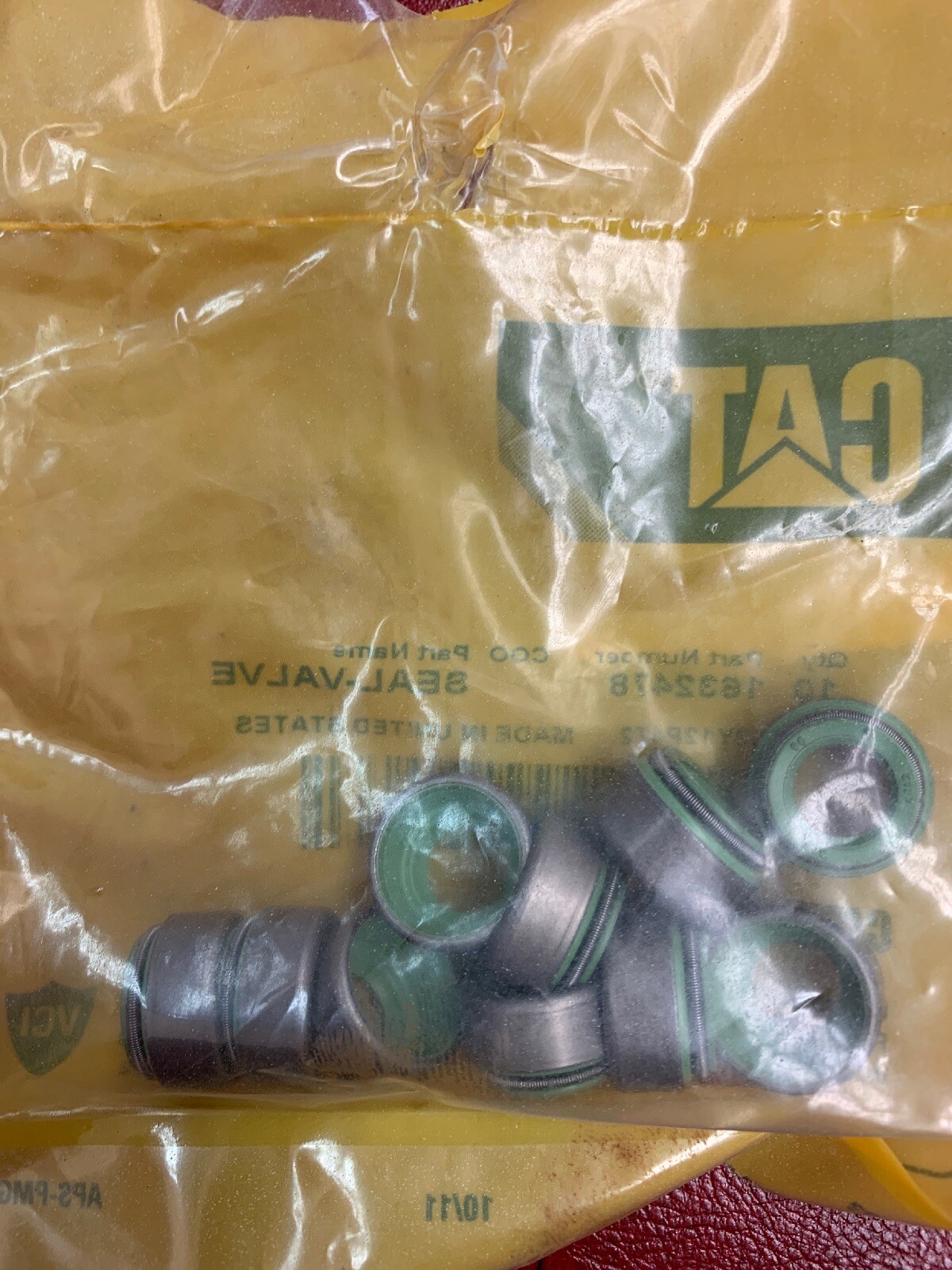 10 NEW Genuine Caterpillar (CAT) 163-2478 or 1632478 SEAL-VALVE, LOT OF ...