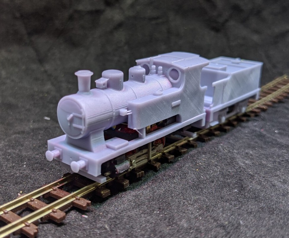 O9 / 1:43.5 RHDR No.4 "The Bug" loco body and tender for Fleischman ...