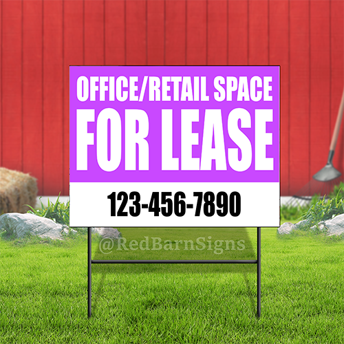 Office/Retail Space for Lease Indoor Outdoor Coroplast Yard Sign | eBay