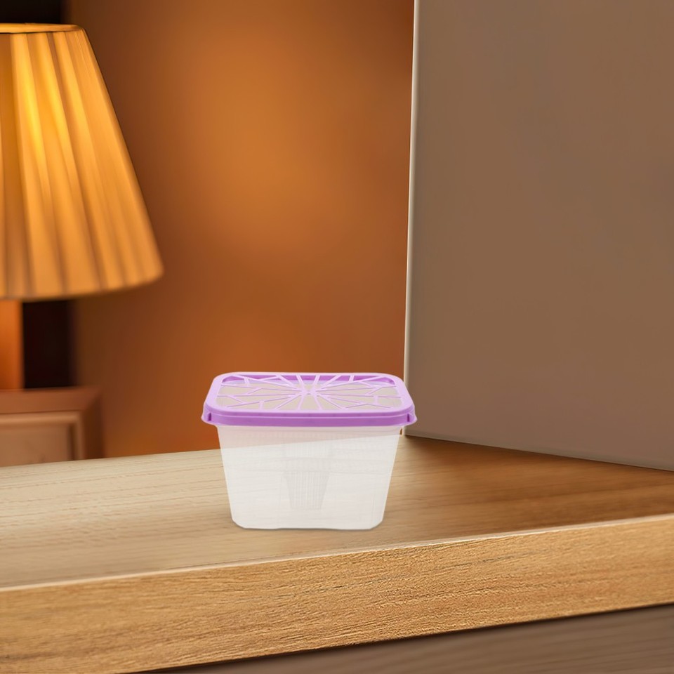 4 Pcs Plastic Moisture Absorber Box Reusable Empty Holder for Cabinet ...