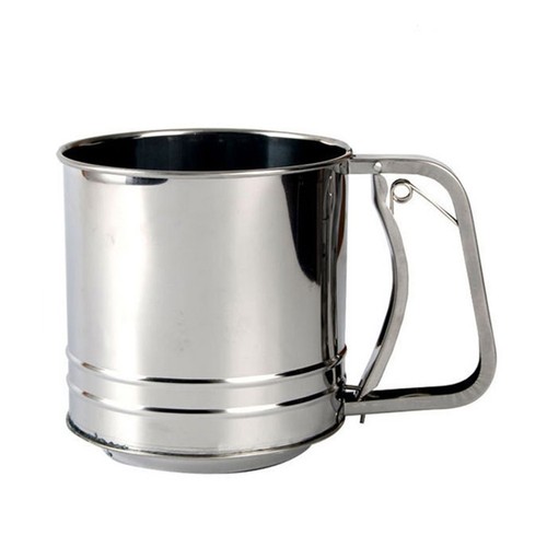Perfectly Sift Flour with Handheld Sieve 17 5x12 8x13cm Stainless Steel ...