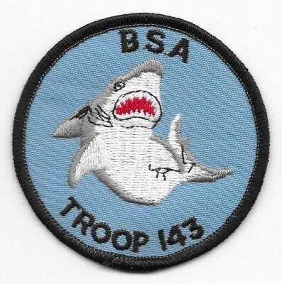 Troop 143 Shark Patch Boy Scouts of America BSA | eBay
