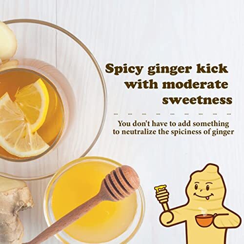 Honey Ginger Tea - Instant Tea Powder Packets with Lemon & Ginger Honey ...