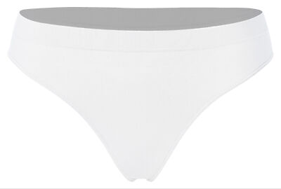 6 Stück sexy Damen Sting Tanga Seamless weiss Microfaser Unterwäsche ...