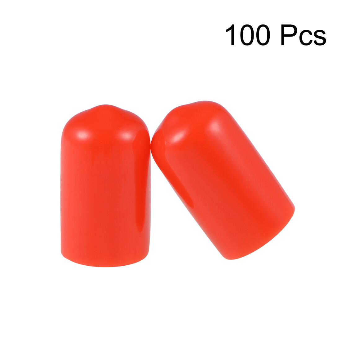 Screw Thread Protector, 10mm ID Round End Cap Cover Red Tube Caps ...