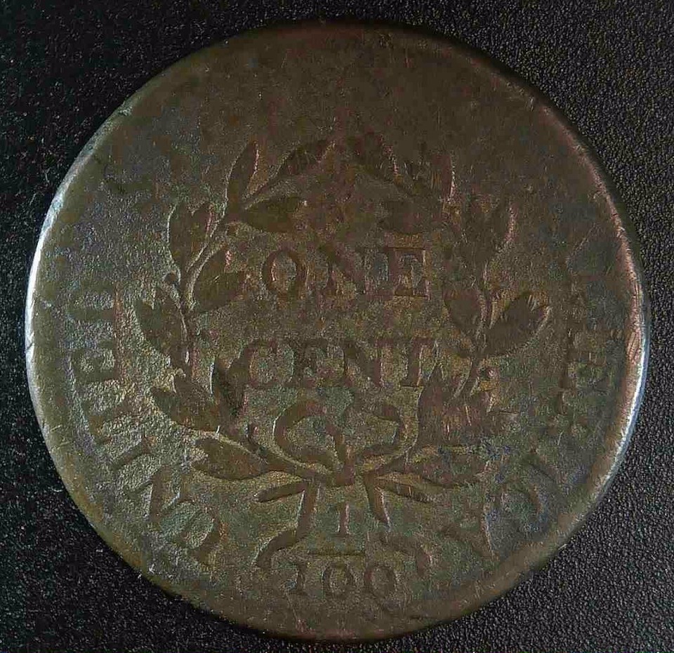 1807 Draped Bust Large Cent Rotated Reverse, Large Fraction, Early ...