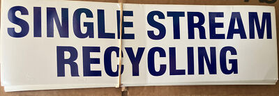 Single-Stream Recycling Vinyl Sticker/Decal 11.5” x3”Free US Shipping ...