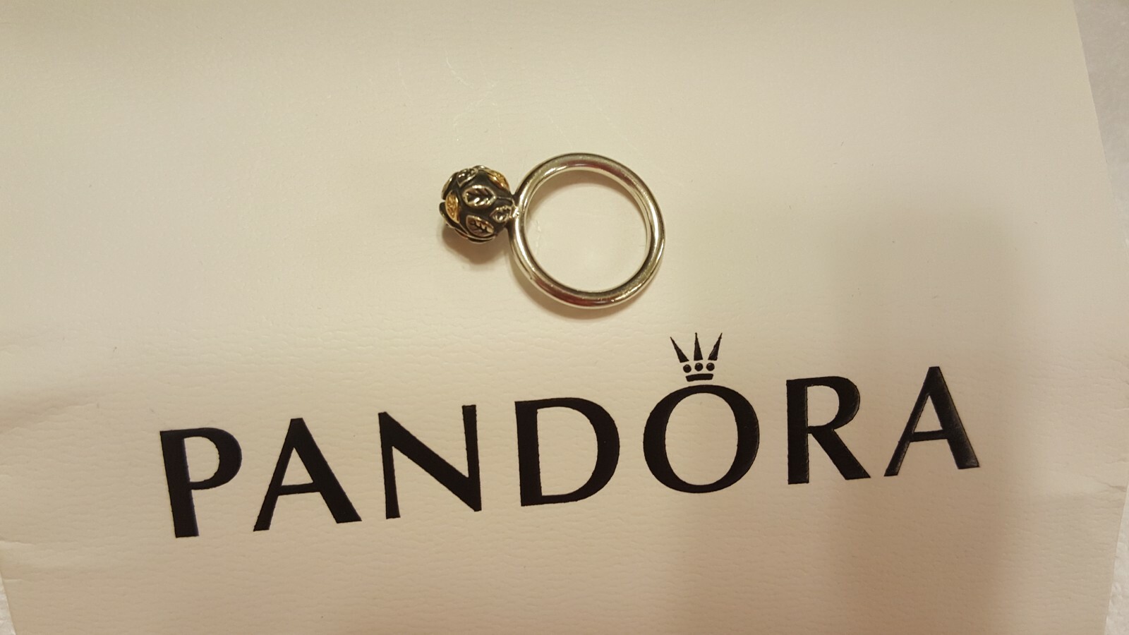 Rare Pandora Tree of Life Ring - Leaves of 14K Yellow Gold Sterling ...