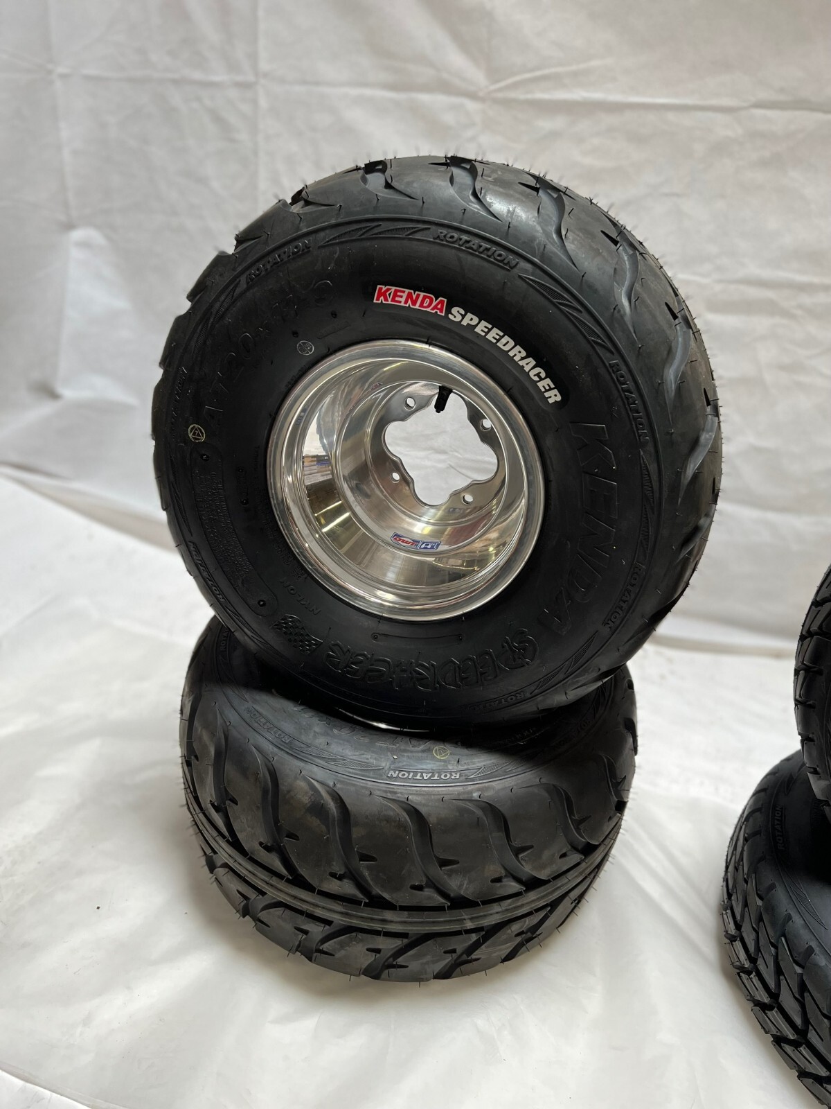 DWT A5 Polished Front Rear Rims Wheels Speed Racer Tires TRX 450R 250R ...