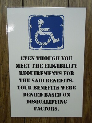 GOVERNMENT BENEFITS POSTER | eBay