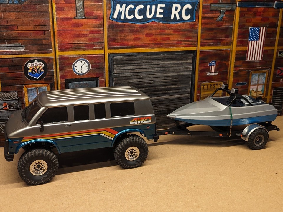 McCue RC Boat Trailer 1/18 1/24 For Wl917/Sprintjet Raw Builders Kit Single Axle | eBay