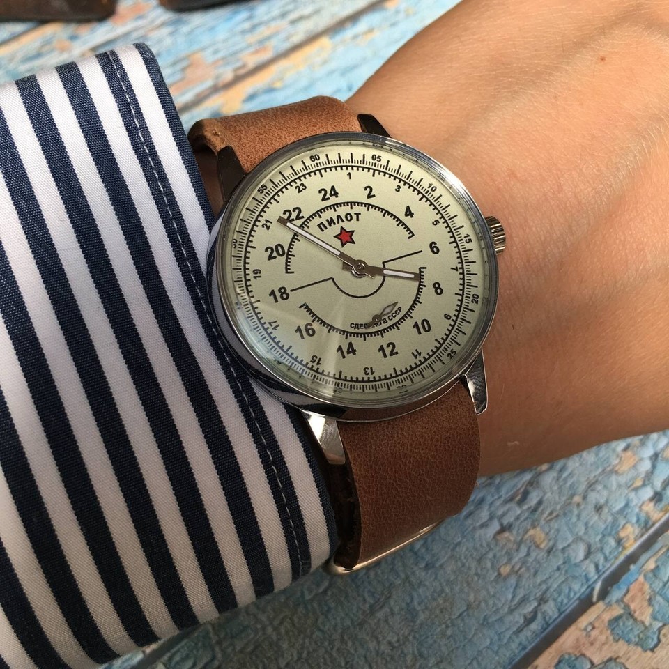 Mens watch Pobeda Pilot Military Vintage watch Wrist Watch | eBay