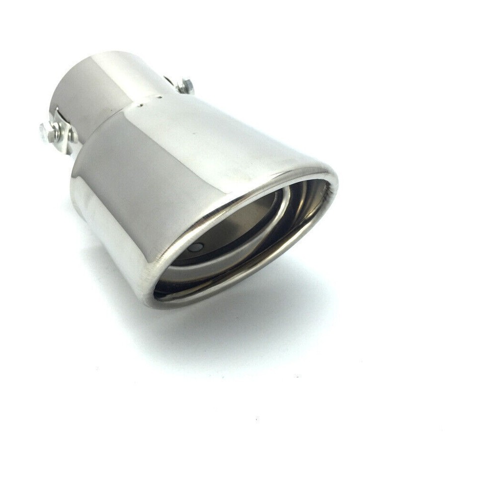 Universal Stainless Steel Car Rear Oval Exhaust Muffler Tail Pipe Trim ...