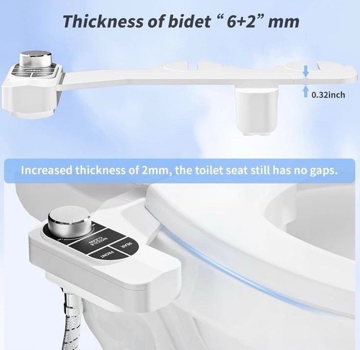 SAMODRA Non-Electric Bidet - Self Cleaning Dual Nozzle (Frontal and ...