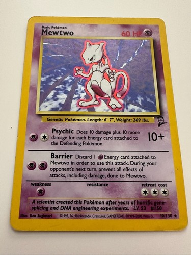 Mewtwo 10/130 Base Set 2 Holo Pokémon Card HP | eBay